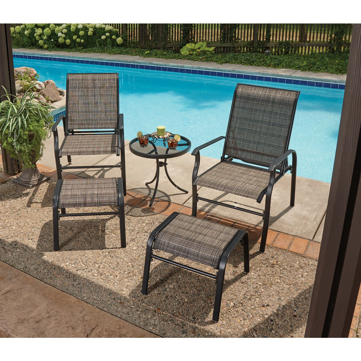 Outdoor Expressions Windsor Collection 5-Piece Sling Chat Set | Do it Best