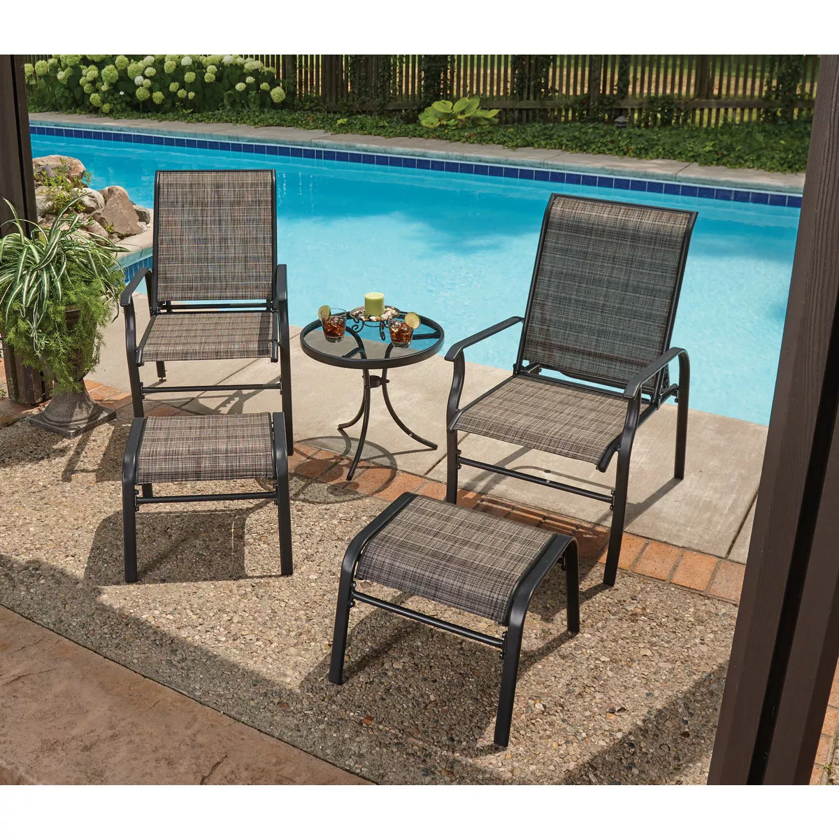 Outdoor Expressions Windsor Collection 5-Piece Sling Chat Set | Do it Best