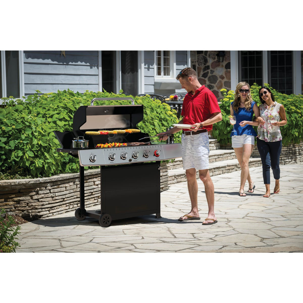 GrillPro 5-Burner Stainless Steel & Black 52,000 BTU LP Gas Grill | Do ...