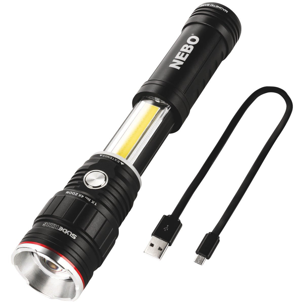 Nebo Slyde King LED Anodized Aluminum 500 Lm. Rechargeable Flashlight ...