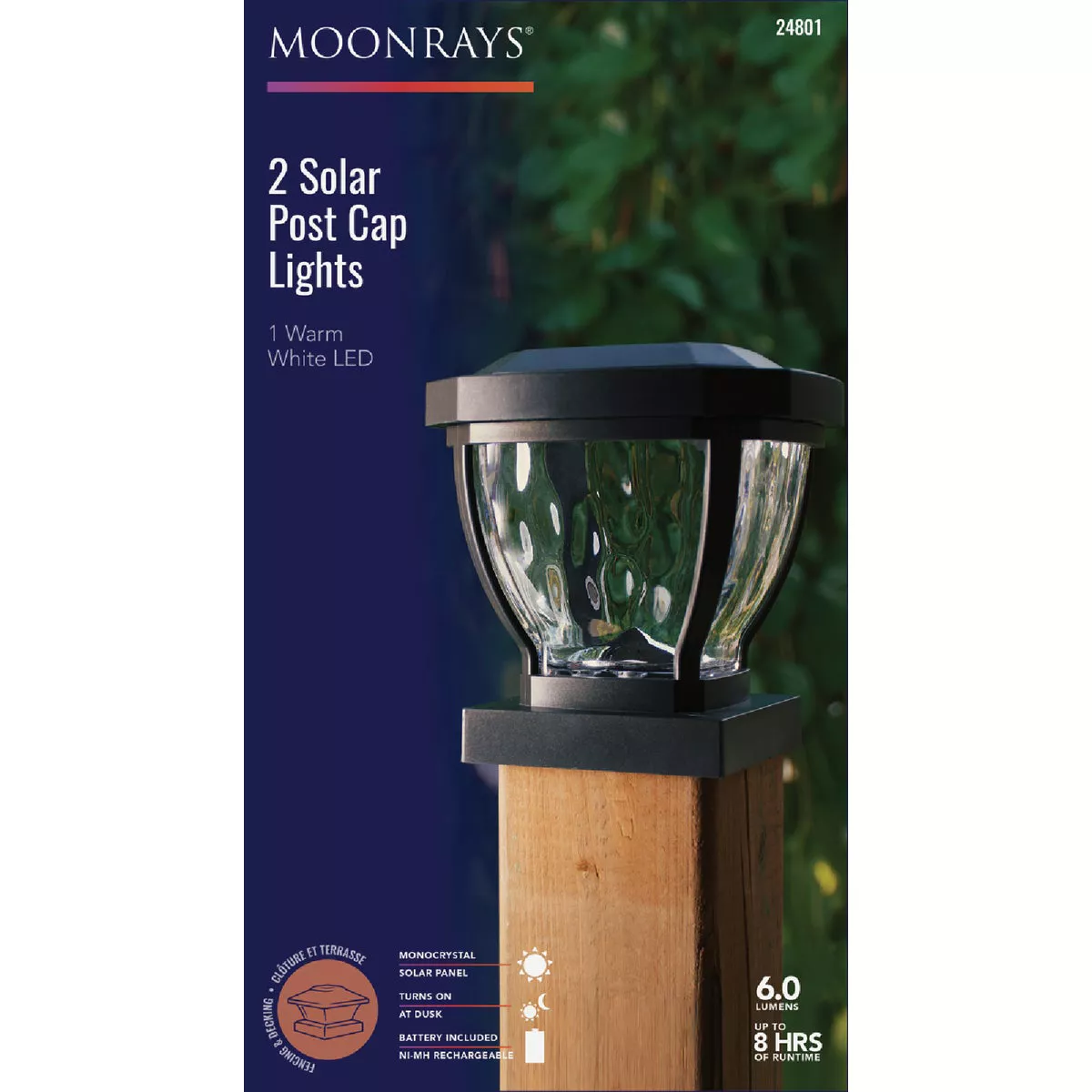 Moonrays Black SMD LED Solar Post Cap (2-Pack) | Do it Best