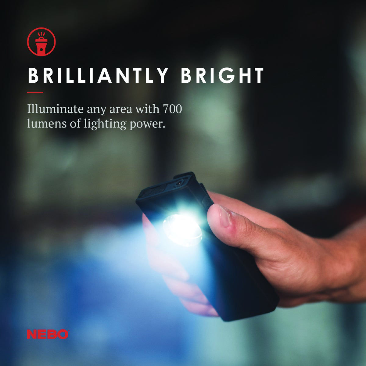 Nebo Slim+ LED Anodized Aluminum Rechargeable Flashlight with Red Laser ...