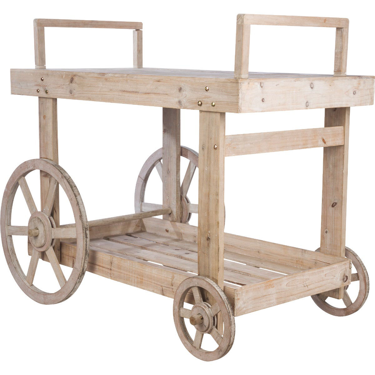 Alpine 26 In. W. x 37 In. H. x 44 In. L. Wooden Wheeled Planter Cart ...