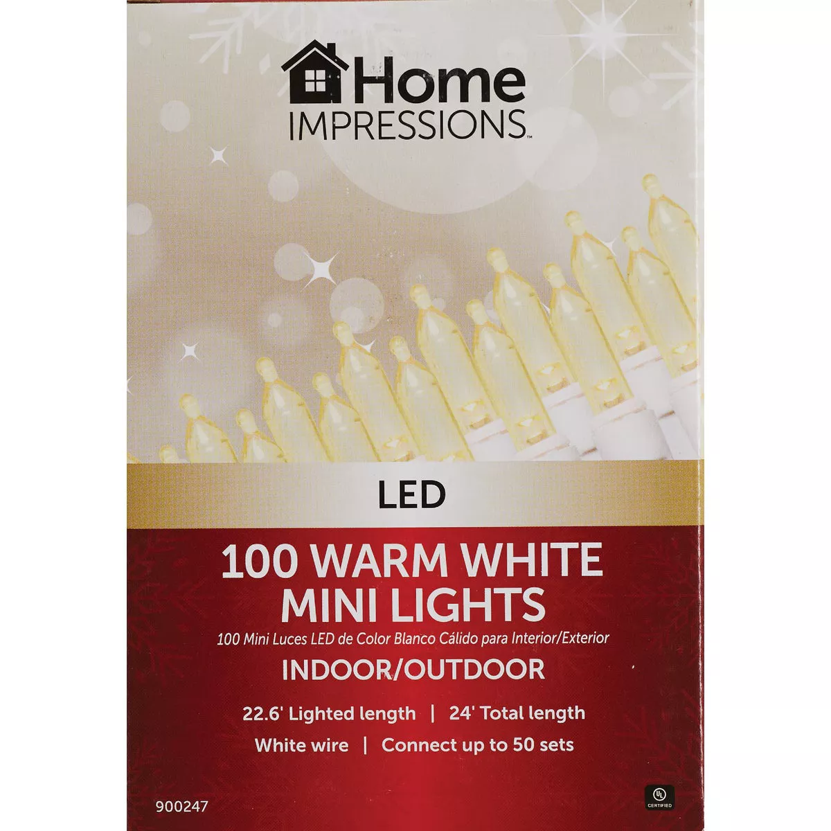 Home Impressions White 100-Bulb Italian Style LED Light Set with White ...