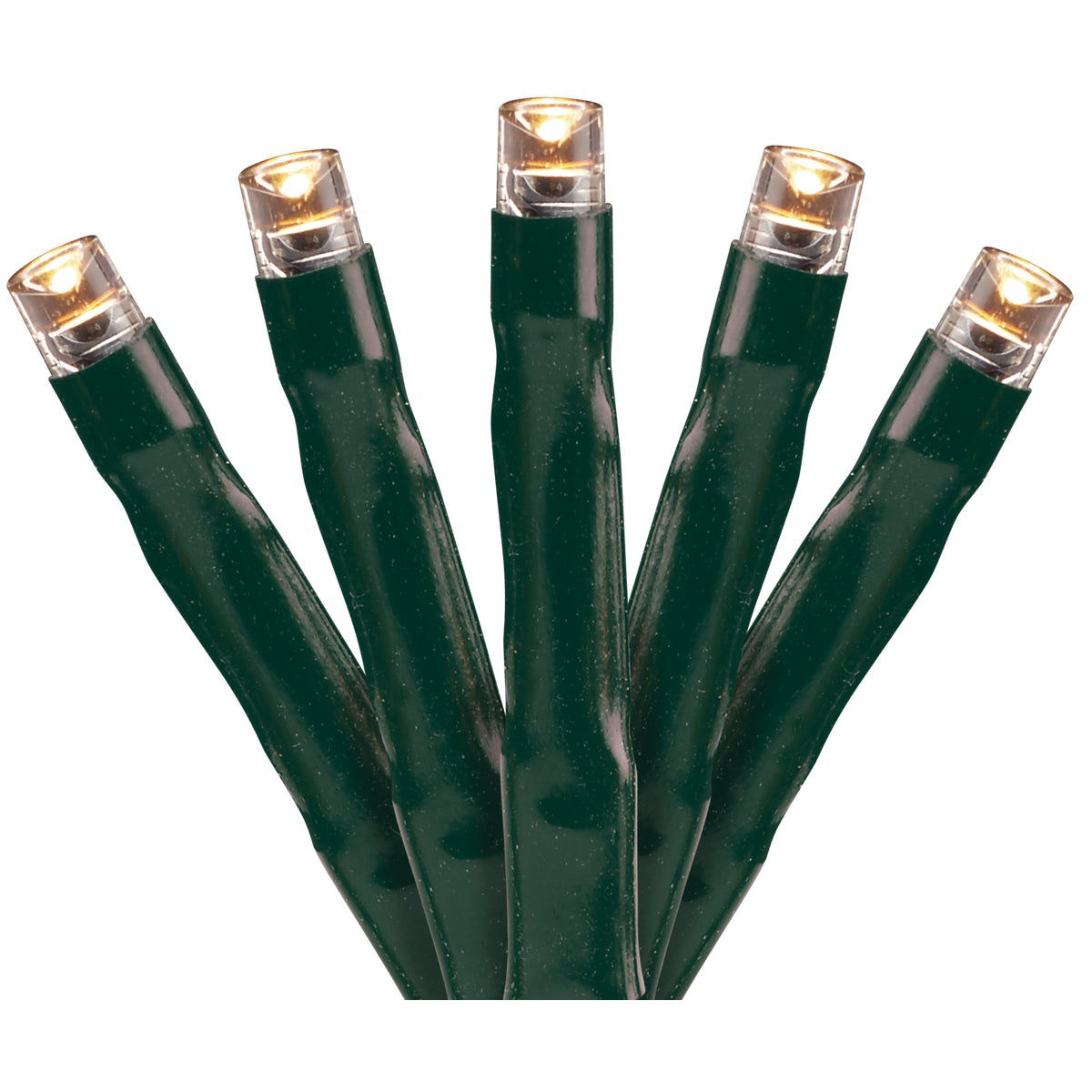 Lumineo Warm White 500-Bulb LED Compact Light Set with Dark Green Wire ...