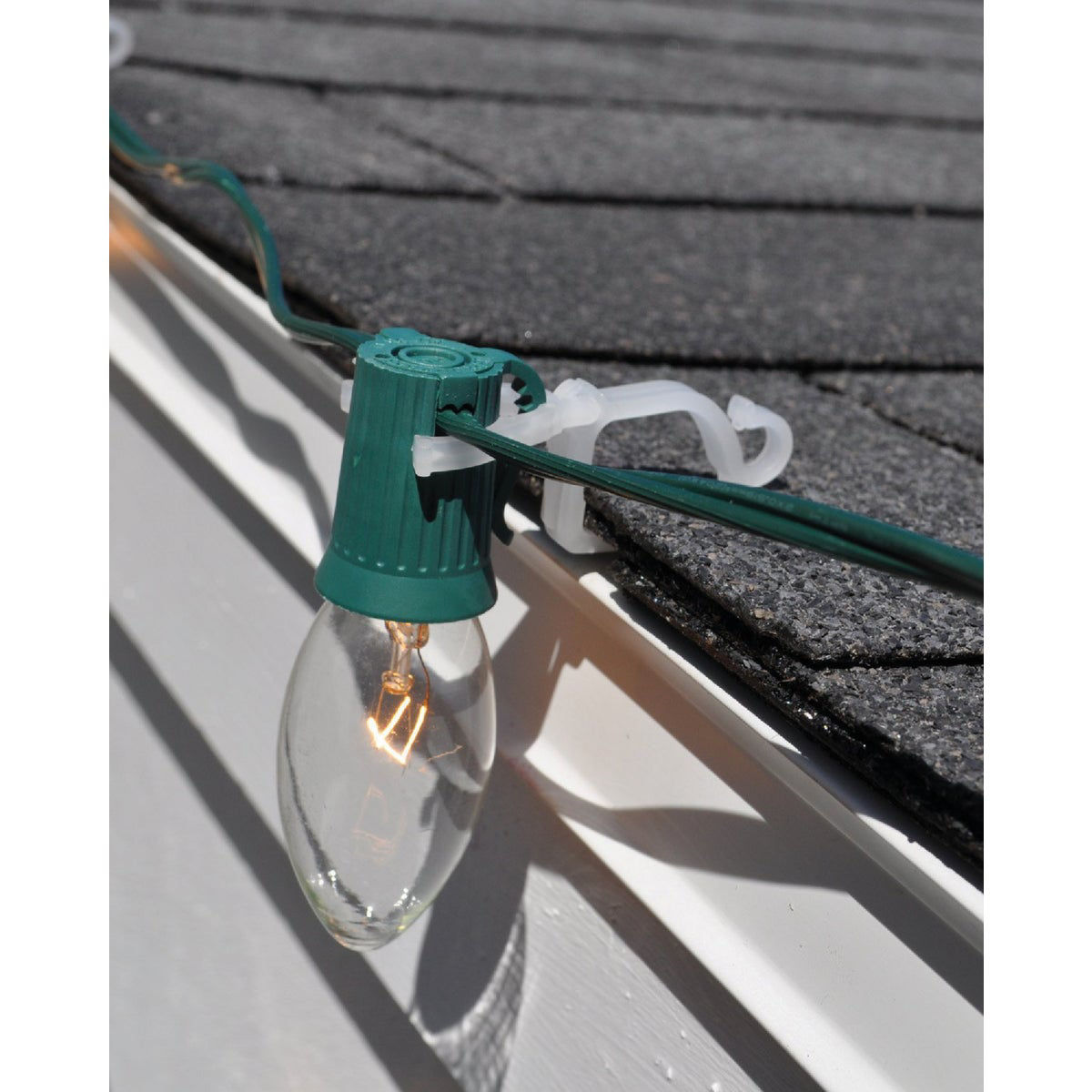 Adams White Gutter & Shingle All-Purpose Light Clips (100-Pack) | Do it ...