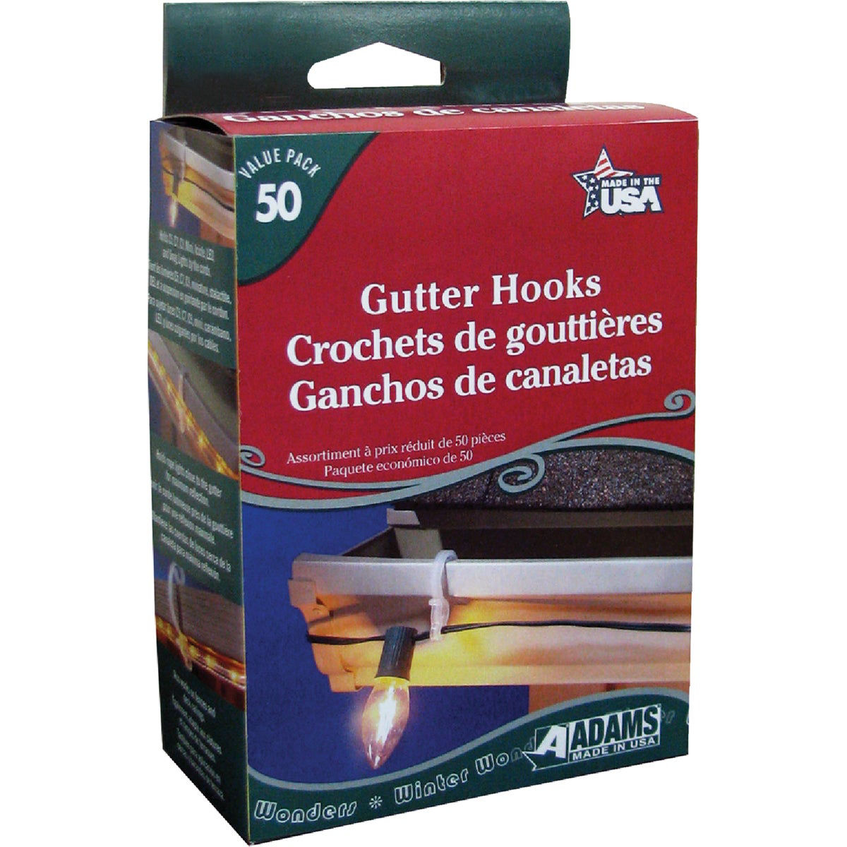 Adams White Gutter Light Clips (50-Pack) | Do it Best