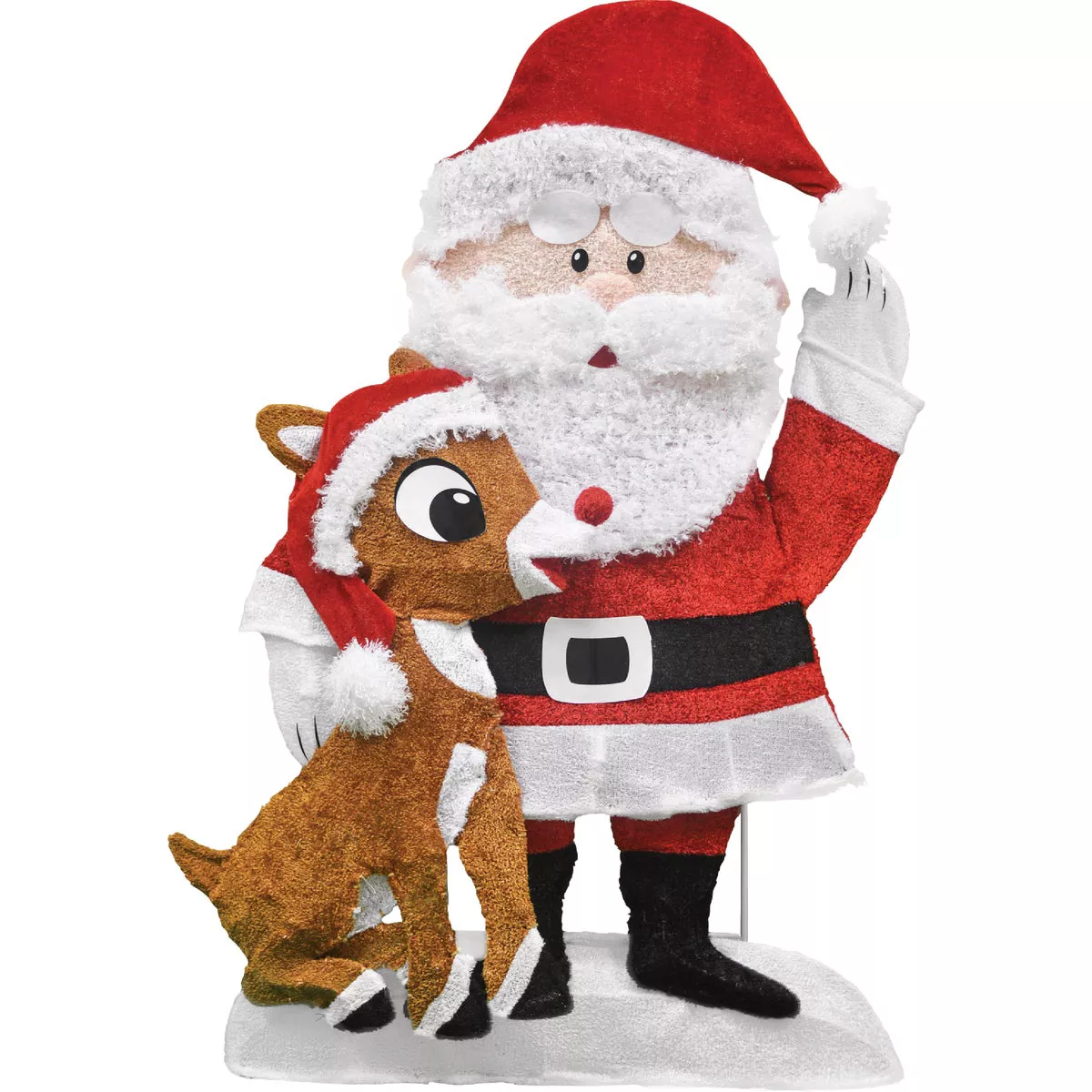 Rudolph 32 In. Incandescent 2D Santa & Rudolph Holiday Yard Art | Do it ...