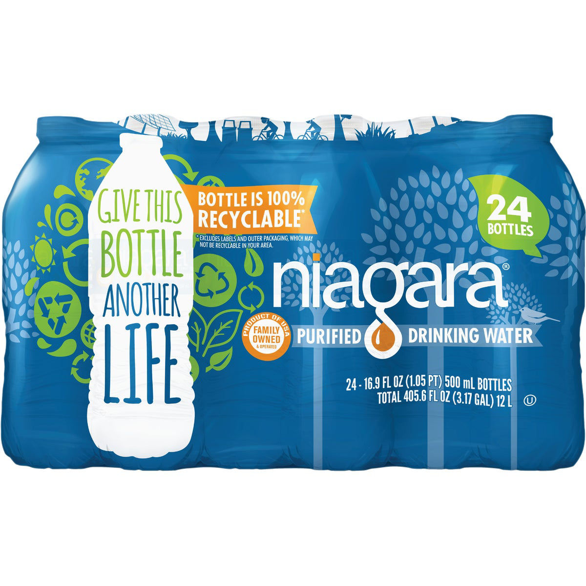 Niagara 0.5 Liter Bottled Purified Water (24-Pack) | Do it Best