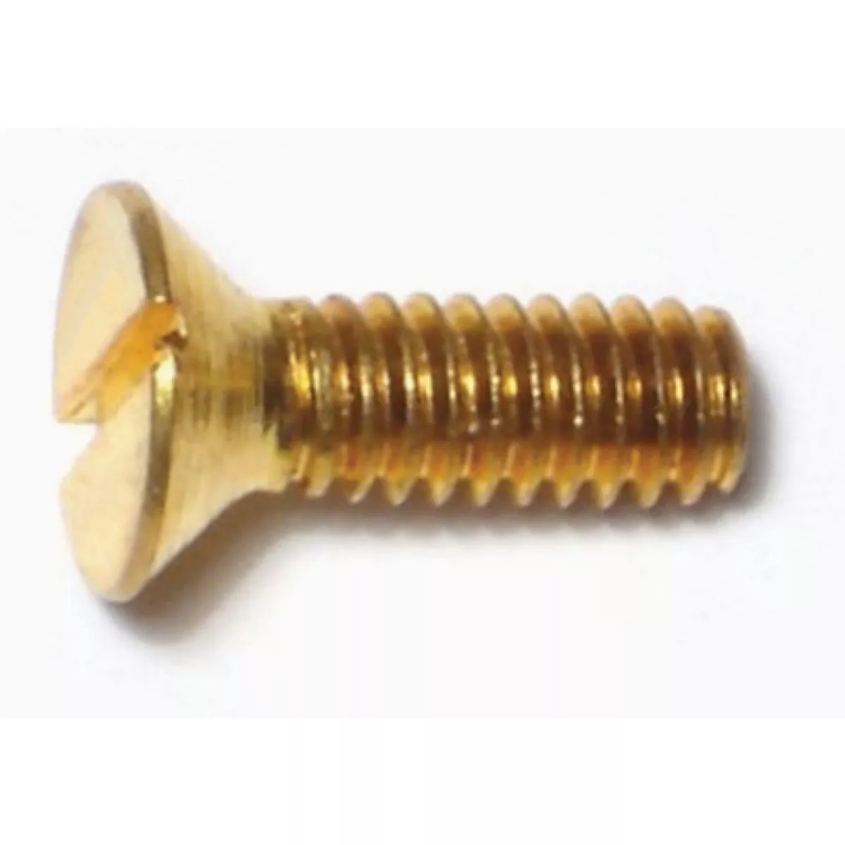 Midwest Fastener #8-32 x 1/2 In. Brass Coarse Thread Slotted Flat Head ...
