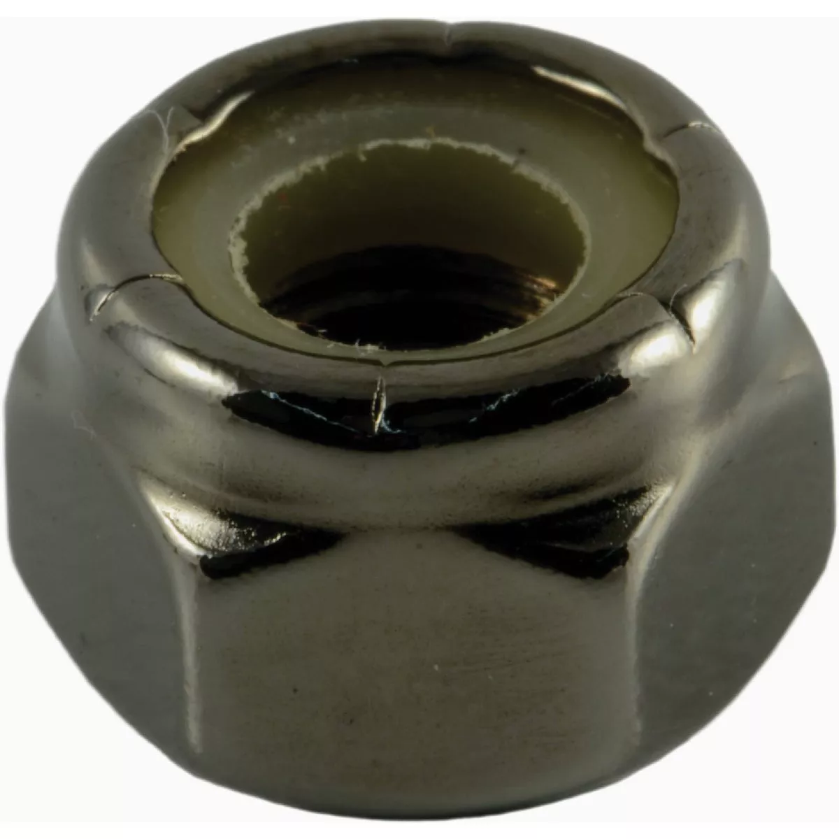 Midwest Fastener 1/4 In.-28 Black Chrome Plated Steel Fine Thread Nylon ...