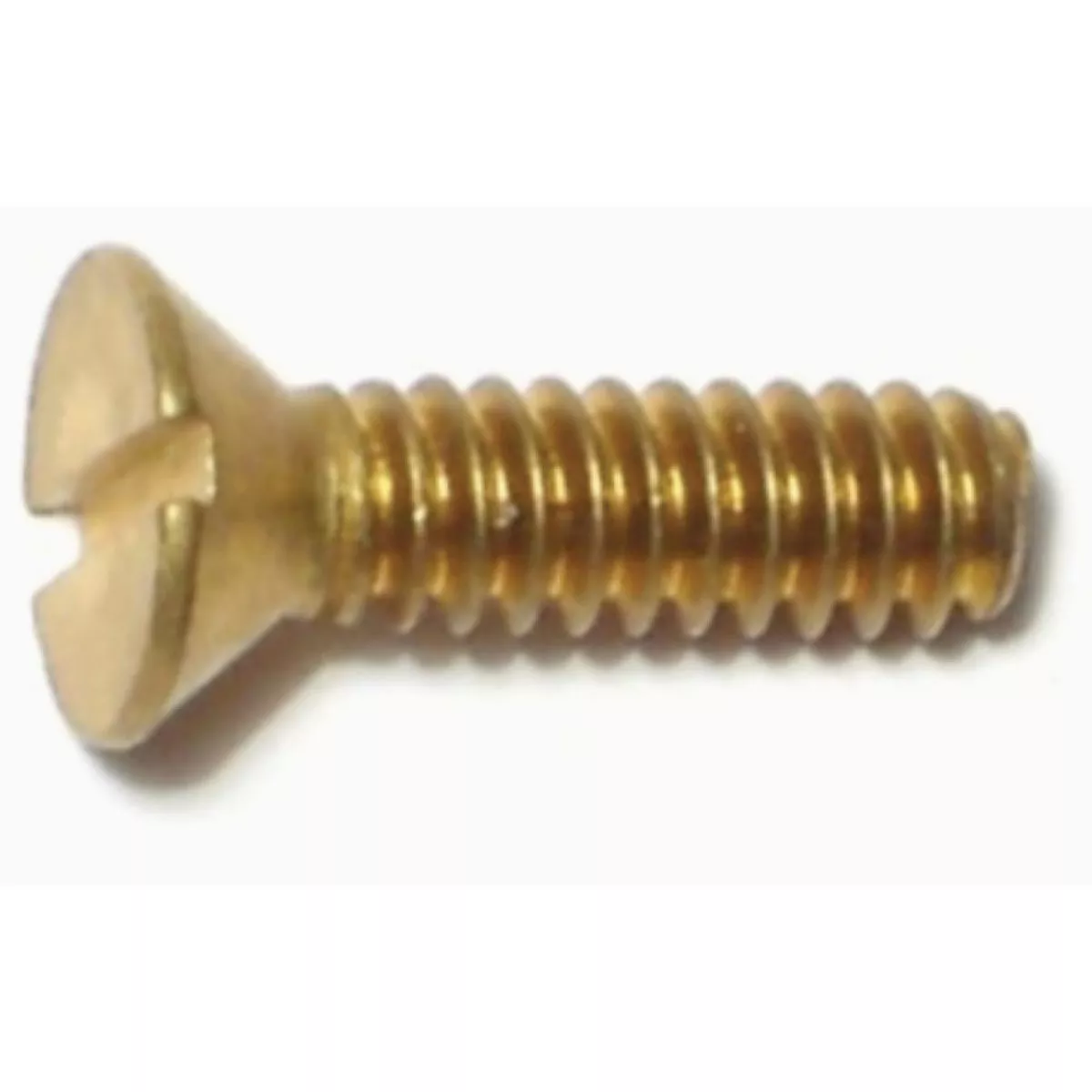 Midwest Fastener #6-32 x 1/2 In. Brass Coarse Thread Slotted Flat Head ...