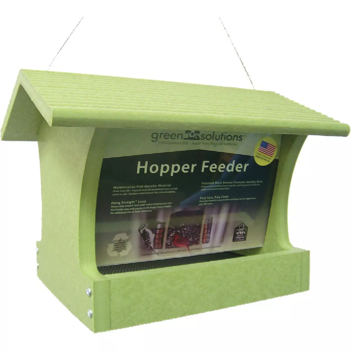 Birds Choice Green Solutions Green Recycled Plastic 2 Qt. Bird Feeder ...