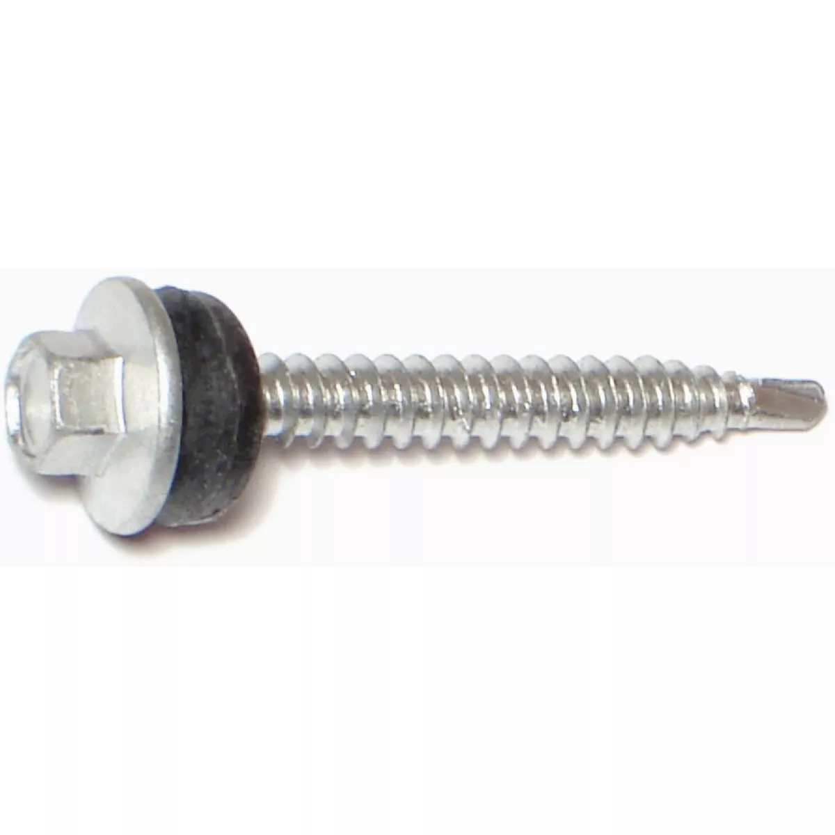Midwest Fastener #10-14 x 1-1/2 In. Silver Ruspert Coated Steel Hex ...