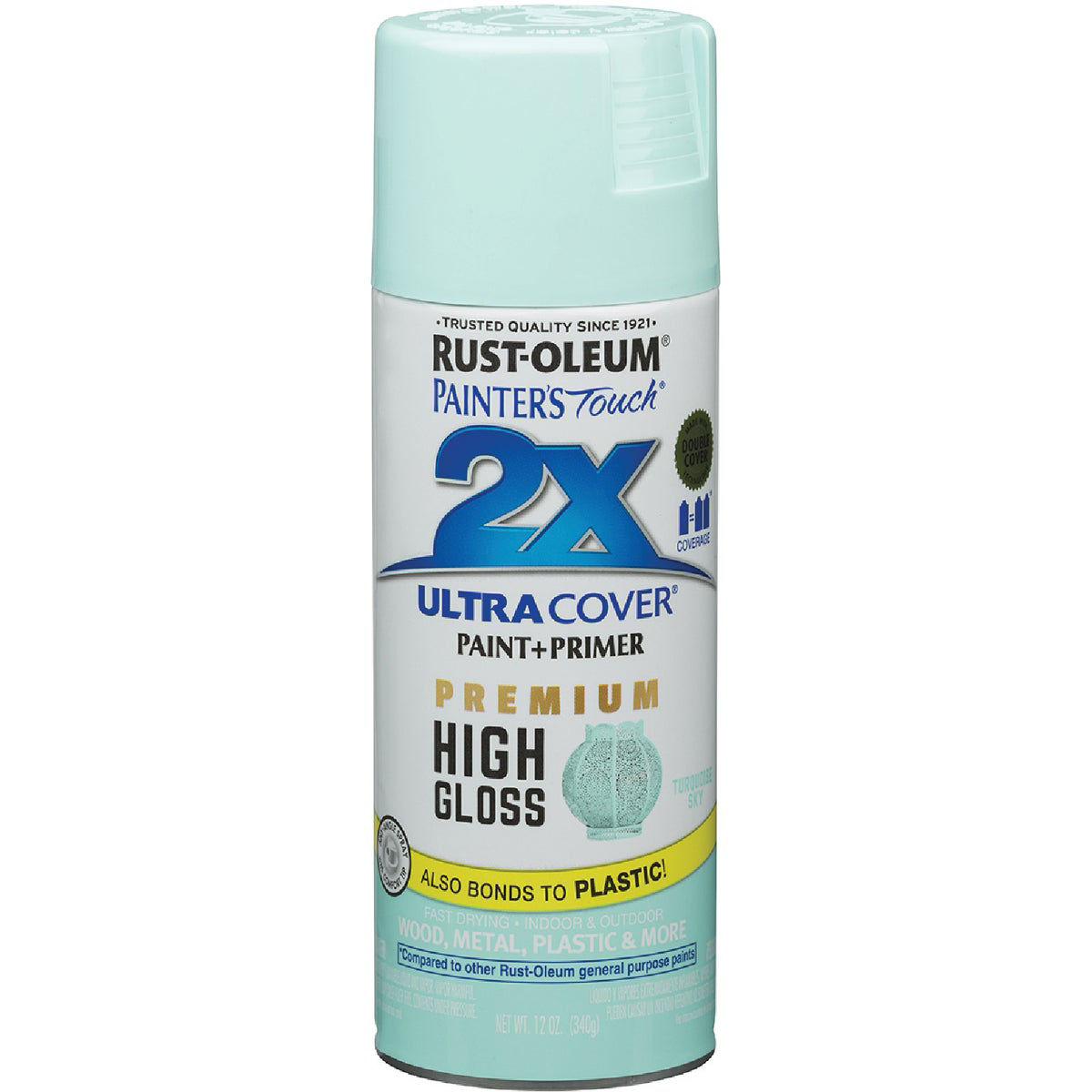 Rust-Oleum Painter's Touch 2X Ultra Cover High Gloss Turquoise Sky 12 ...