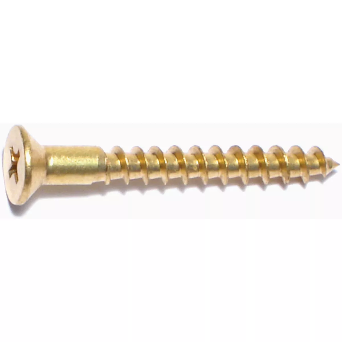 Midwest Fastener #9 x 1-1/2 In. Brass Phillips Flat Head Wood Screws (5 ...