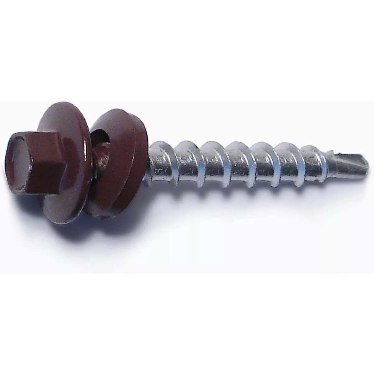 Midwest Fastener #10 x 1-1/2 In. Brown Painted Steel Hex Washer Head ...